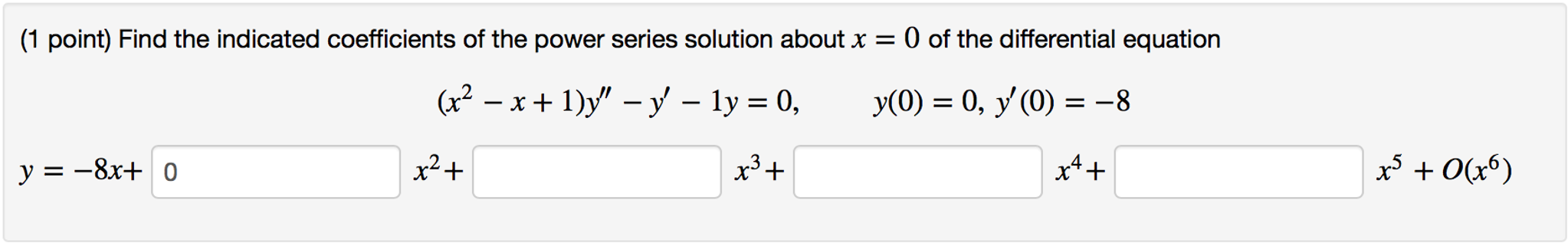 Solved Find the indicated coefficients of the power series | Chegg.com