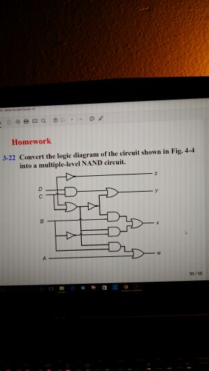 Solved Homework 3-22 Convert the logic diagram of the | Chegg.com