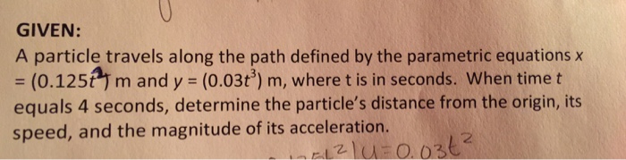 Solved A particle travels along the path defined by the | Chegg.com