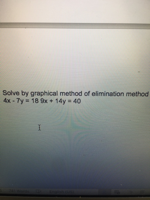Solved Solve by graphical method of elimination method 4x - | Chegg.com