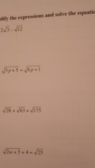 Solved simplify the expression and solve the equations | Chegg.com