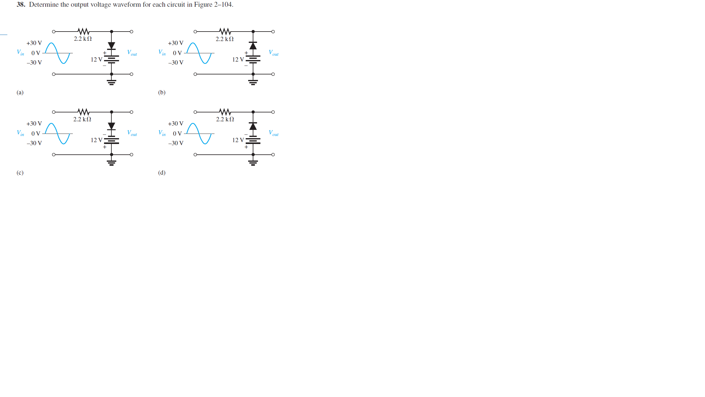 Solved Determine the output voltage waveform for each | Chegg.com Solved Determine the output voltage waveform for each | Chegg.com