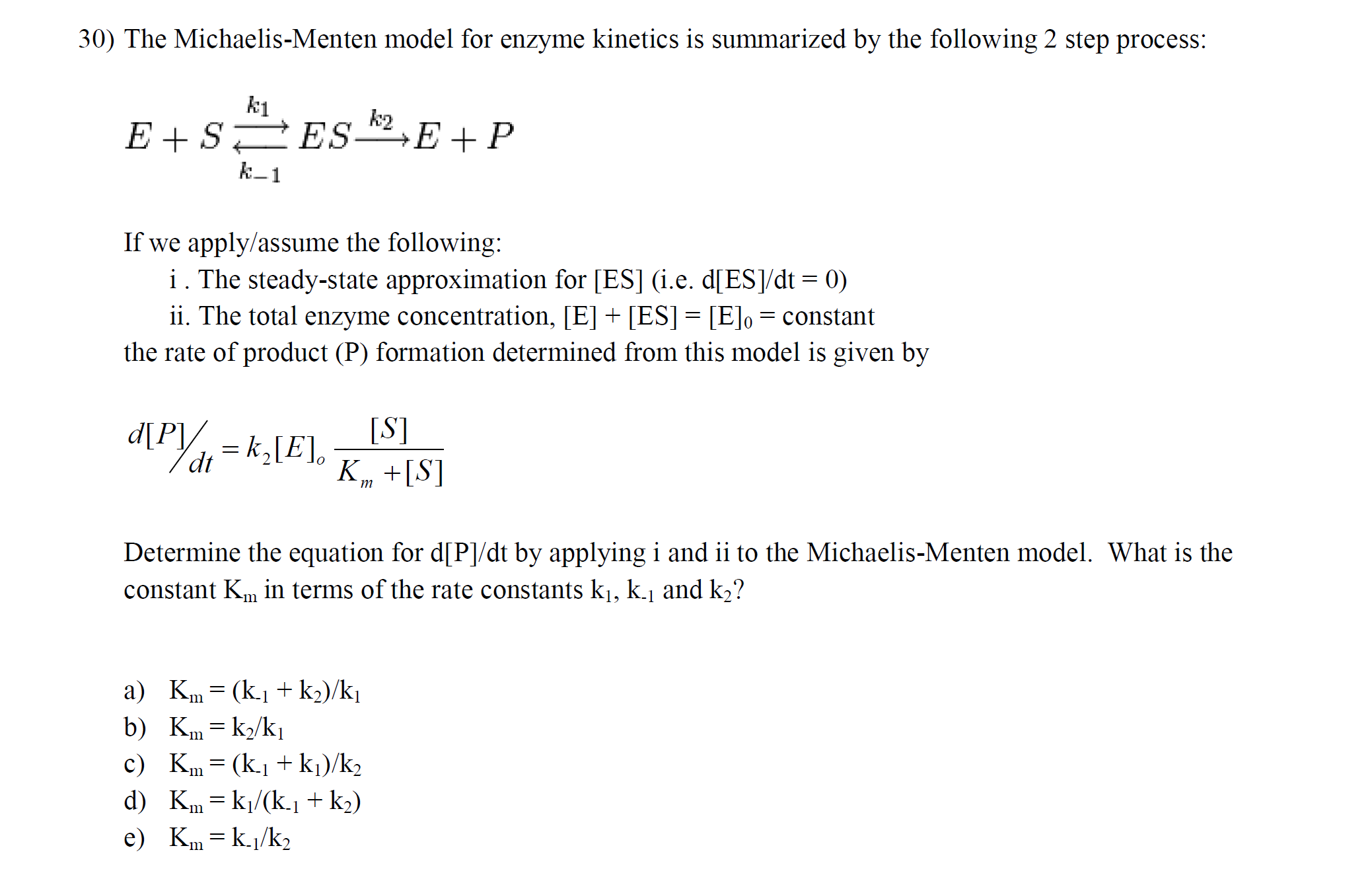 Solved The Michaelis-Menten model for enzyme kinetics is | Chegg.com Solved The Michaelis-Menten model for enzyme kinetics is | Chegg.com