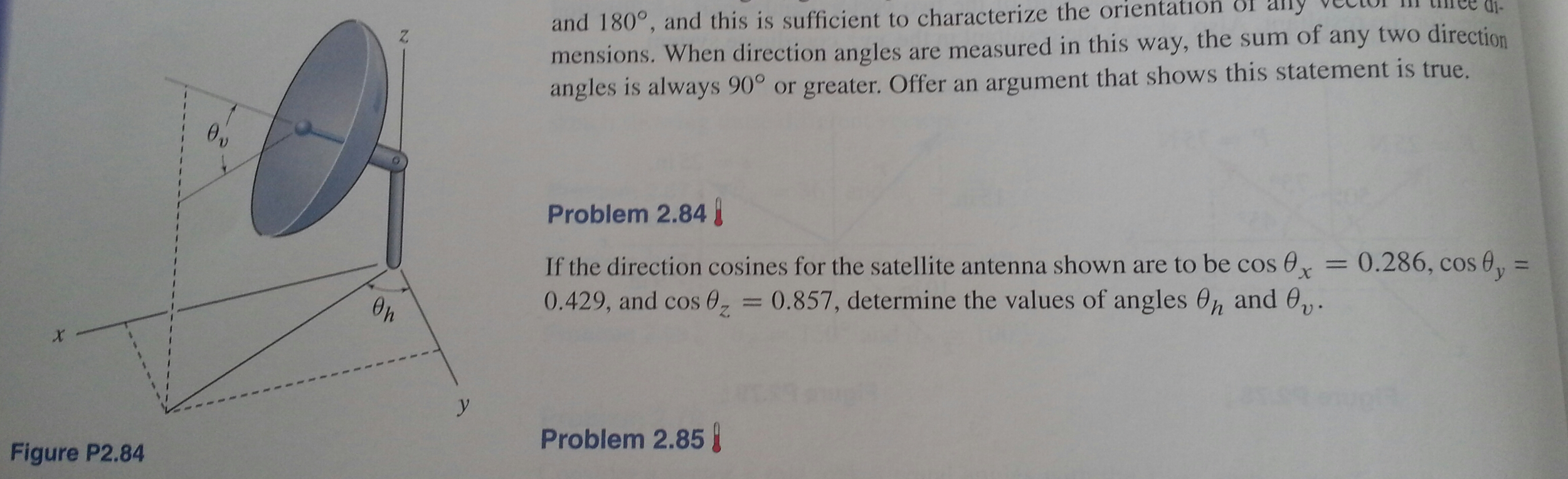 Solved If the direction cosines for the satellite antenna | Chegg.com