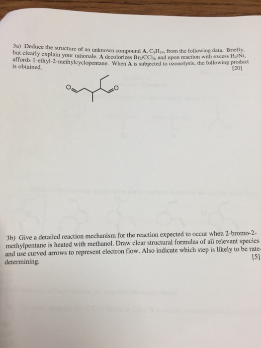 Solved Deduce the structure of an unknown compound A, C8 | Chegg.com