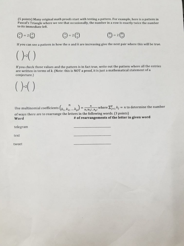 Solved (5 points) Many original math proofs start with | Chegg.com