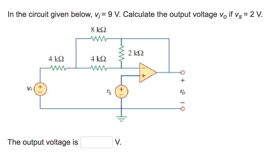 Solved In the circuit given below, y= 9 V. Calculate the | Chegg.com