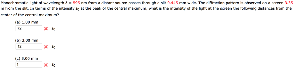 Solved Monochromatic light of wavelength ? = 595 nm from a | Chegg.com
