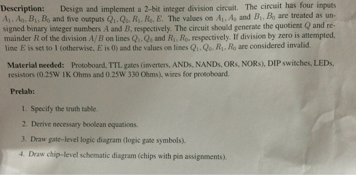 Solved Description: Design and implement a 2-bit integer | Chegg.com