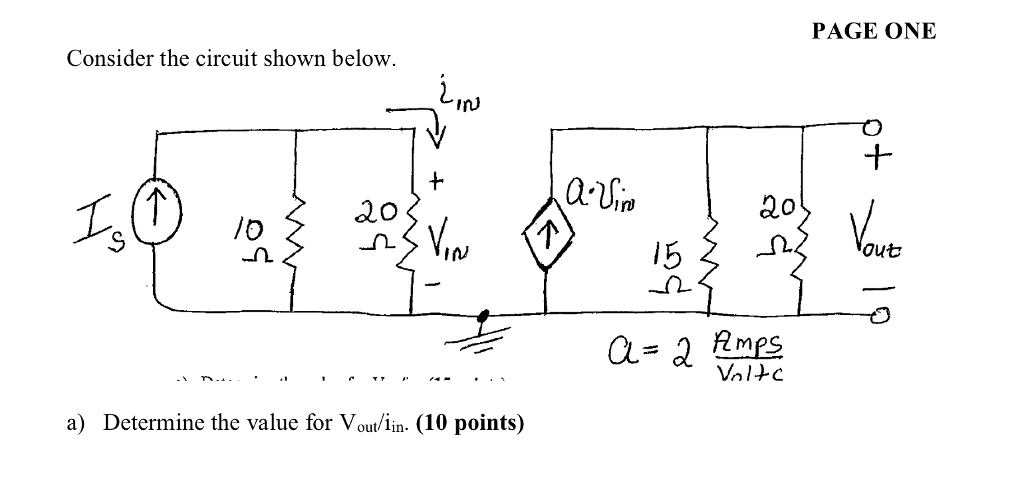 Solved Consider the circuit shown below. a) Determine the | Chegg.com