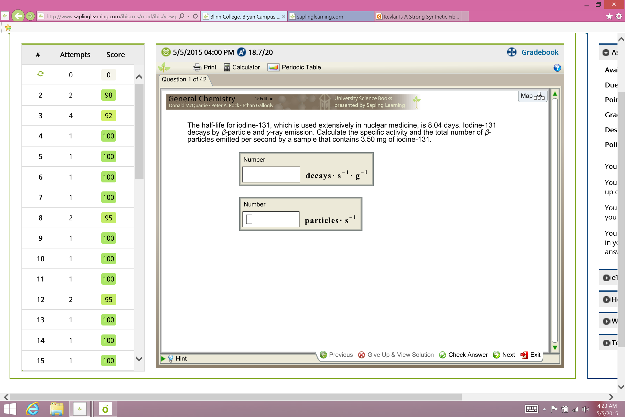 Solved The Half life For Iodine 131 Which Is Used Chegg solved-the-half-life-for-iodine-131-which-is-used-chegg