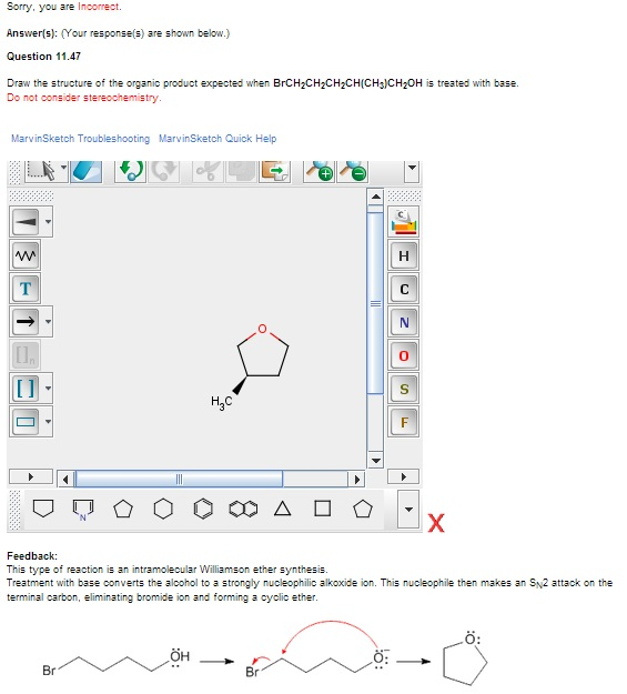 Solved Draw The Structure Of The Organic Product Expectes