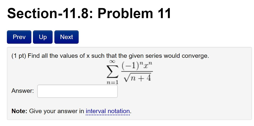 Solved Section-11.8: Problem 11 Prev Up Next (1 pt) Find all | Chegg.com