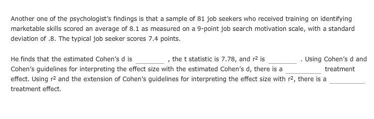 Solved Aa Aa E. 8. Effect size Cohen's d and r squared An | Chegg.com Solved Aa Aa E. 8. Effect size Cohen's d and r squared An | Chegg.com