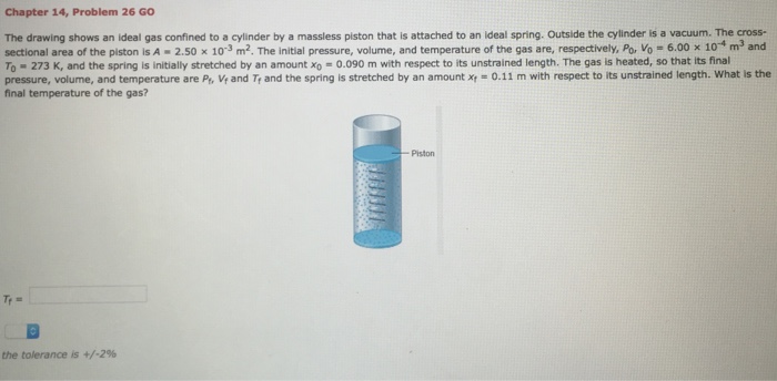 Solved The drawing shows an ideal gas confined to a cylinder | Chegg.com