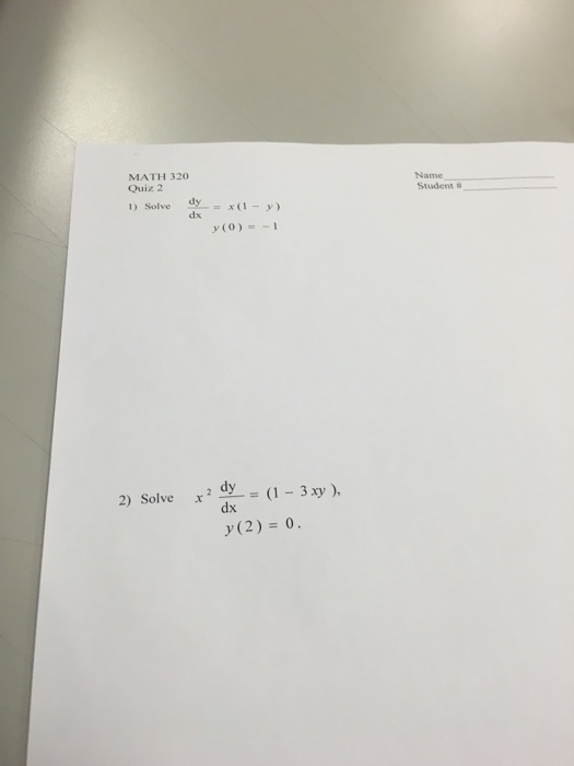 Solved Solve dy/dx = x(1-y) y(0) = -1 Solve X^2 dy/dx = | Chegg.com Solved Solve dy/dx = x(1-y) y(0) = -1 Solve X^2 dy/dx = | Chegg.com