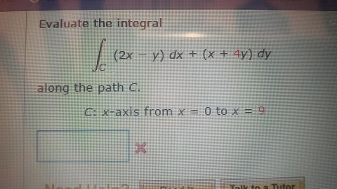 Solved Evaluate the integral integral_C (2x - y) dx + (x + | Chegg.com