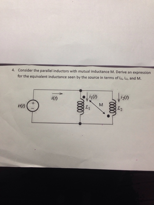 Solved Consider the parallel inductors with mutual | Chegg.com