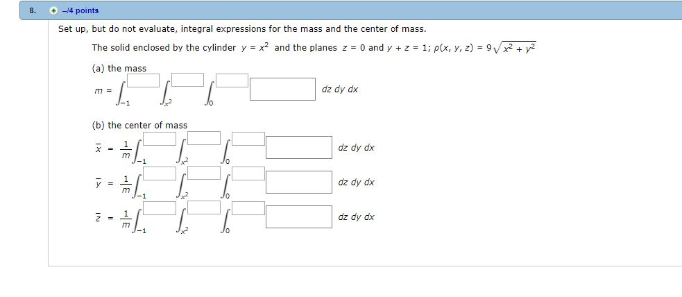Solved Set up, but do not evaluate, integral expressions for | Chegg.com