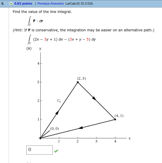 Solved 5. 0.51 points l Previous Answers LarCalc10 15.3.016 | Chegg.com