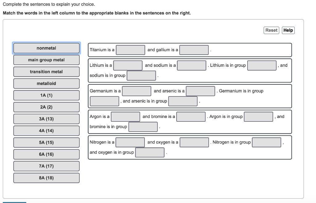 Solved Complete the sentences to explain your choice Match | Chegg.com