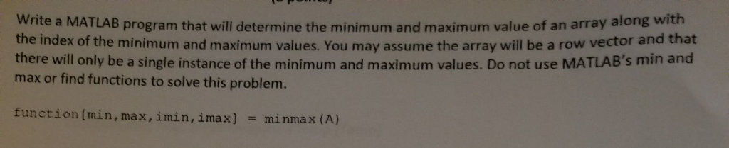 Solved Write a MATLAB program that will determine the | Chegg.com