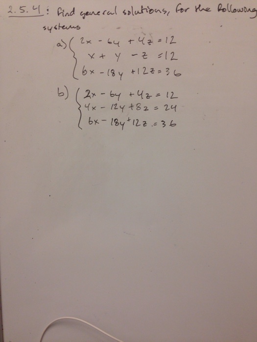 Solved Find general solutions, for the following systems | Chegg.com