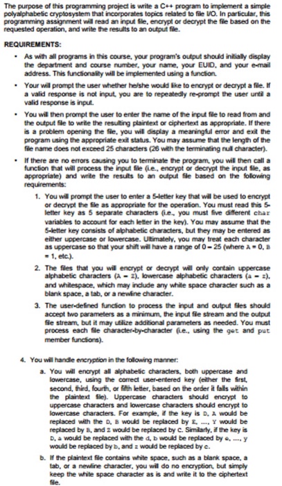 Solved The purpose of this programming project is write a C | Chegg.com