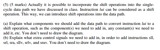 Solved (5) (5 marks) Actually ills possible to incorporate | Chegg.com