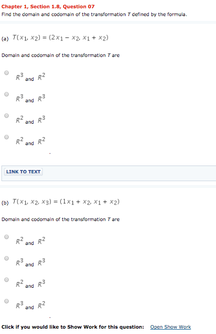 Solved Chapter 1, Section 1.8, Question 07 Find the domain | Chegg.com