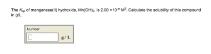 Solved The K_sp of manganese(II) hydroxide, Mn(OH)_2, is | Chegg.com