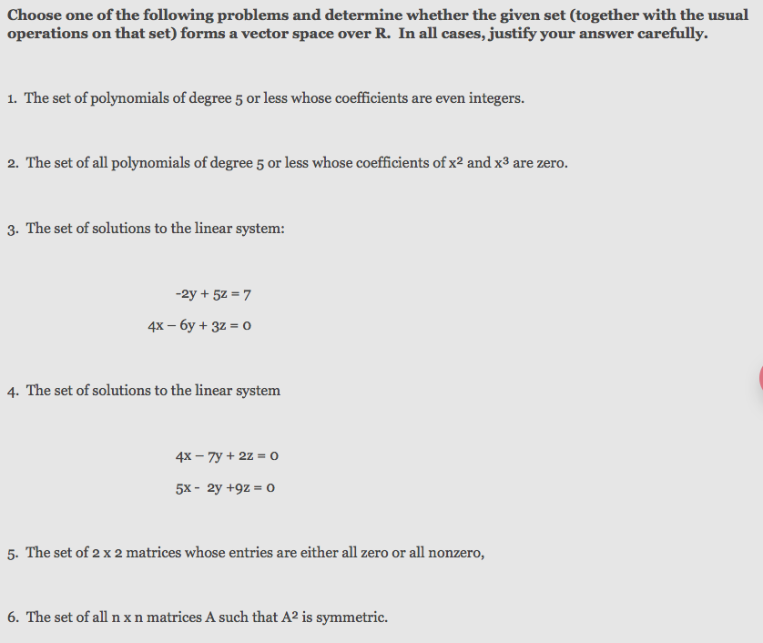 Solved Choose one of the following problems and determine | Chegg.com