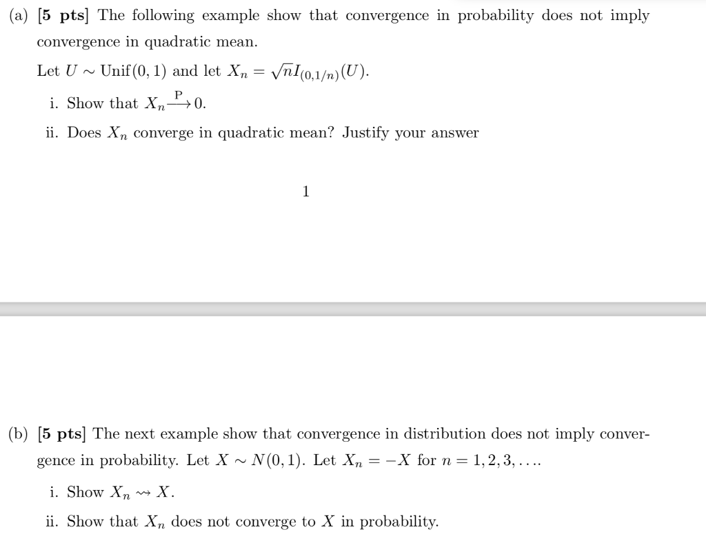 Solved (a) 5 pts] The following example show that | Chegg.com