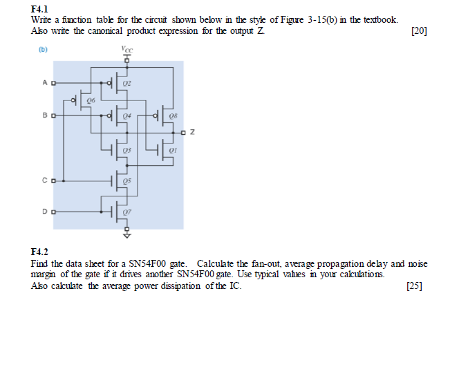 Solved Write a function table for the circuit shown below in | Chegg.com