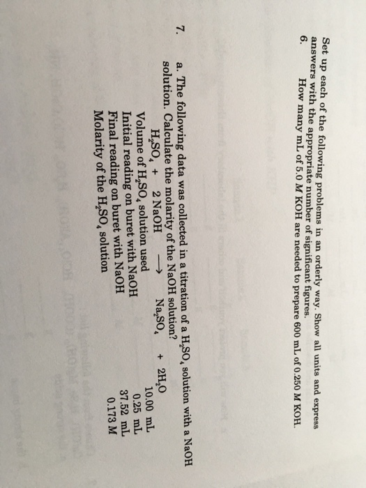 Solved Set up each of the following problems in an orderly | Chegg.com