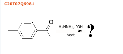Solved C20T07Q6981 H2NNH2, -OH (heat) - > ? | Chegg.com