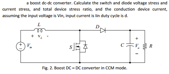 a boost dc-dc converter. Calculate the switch and | Chegg.com