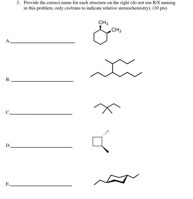Solved Provide the correct name for each structure on the | Chegg.com
