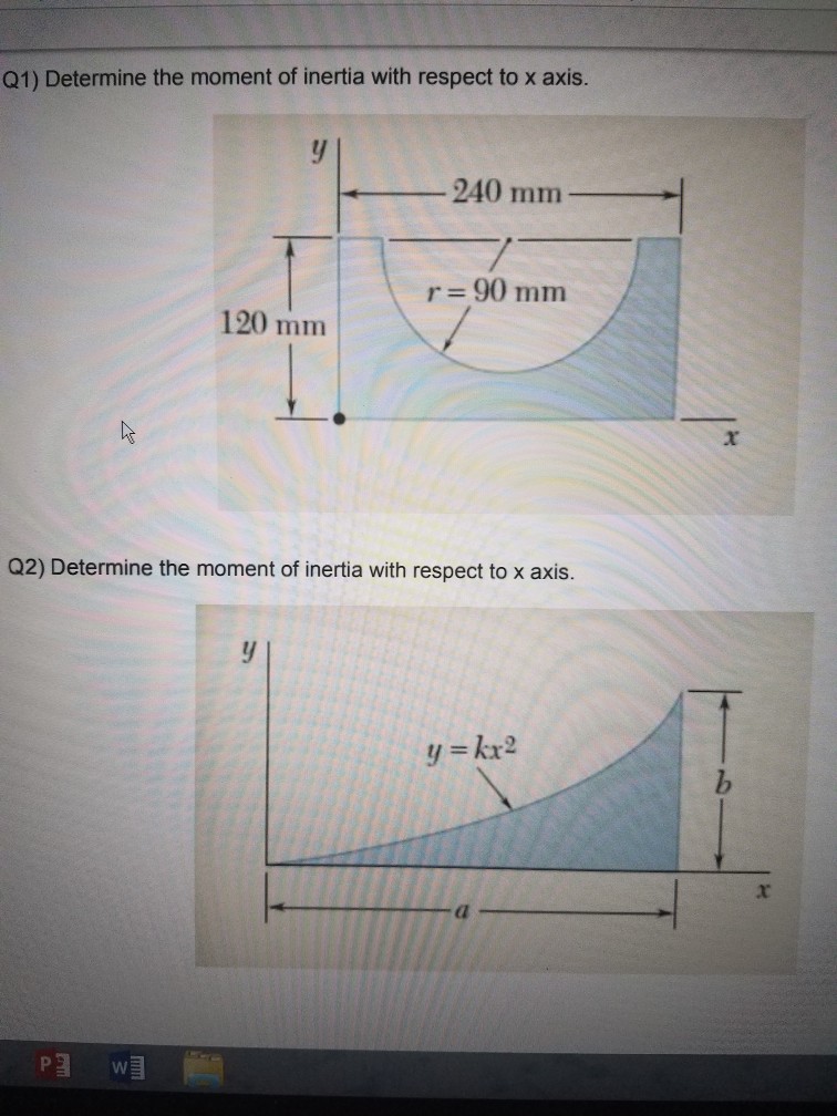 Solved Determine the moment of inertia with respect to x | Chegg.com