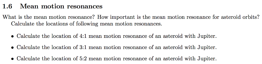 1.6 Mean motion resonances What is the mean motion | Chegg.com