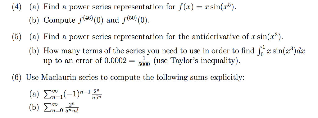 Solved (a) Find a power series representation for f(x) = x | Chegg.com