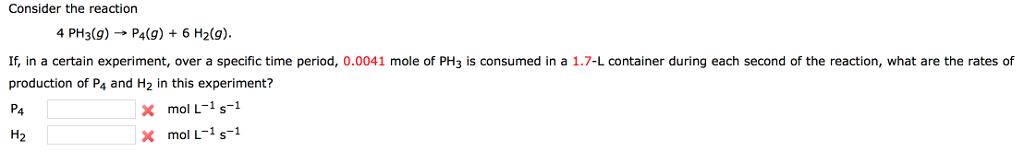 Solved Consider the reaction 4 PH3(g) → P4(g) + 6 H2(g). If, | Chegg.com