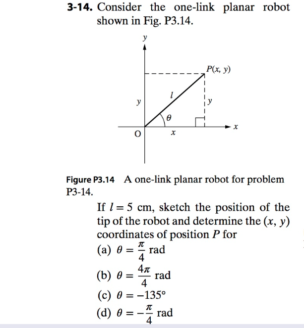 Solved Consider the one-link planar robot shown in Fig. | Chegg.com
