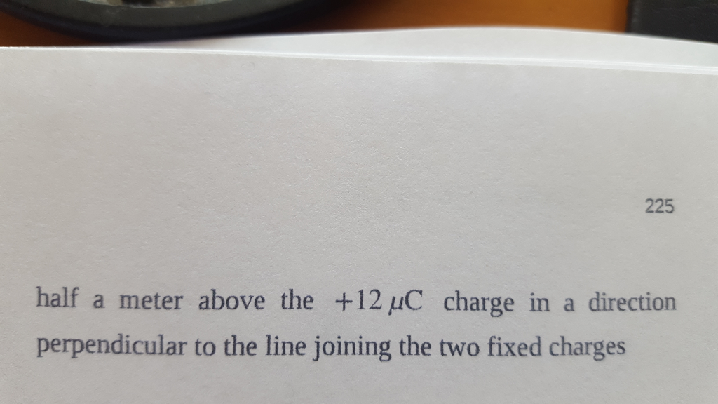 Solved 49. Two charges +3 C and +12 uC are fixed 1 m apart, | Chegg.com