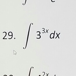 Solved integral 3^3x dx | Chegg.com