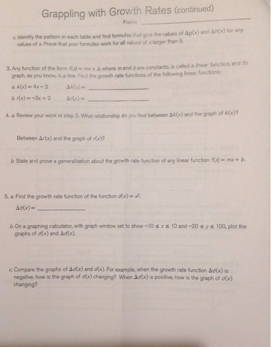 Solved Identify the pattern in each table and find formulas | Chegg.com
