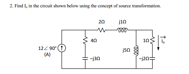 Solved: Find I_0 In The Circuit Shown Below Using The Conc... | Chegg.com