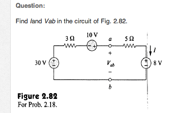 Solved Find the Vab in the circuit of Fig. 2.82. Figure | Chegg.com