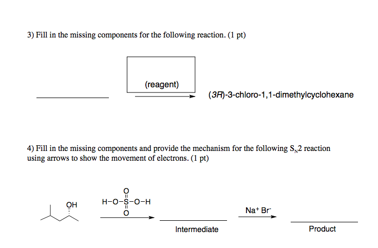 Solved Fill in the missing components for the following | Chegg.com