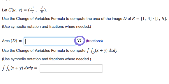 Solved Let G(u, v) Use the Change of Variables Formula to | Chegg.com